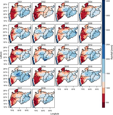 Inter Annual Rainfall Variability During 2001 To 2018 Download