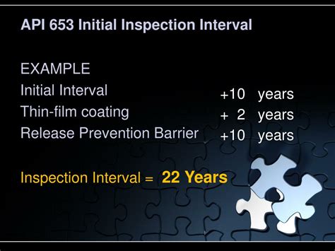 Ppt Api 653 Tank Inspection Intervals Powerpoint Presentation Free Download Id 1538223