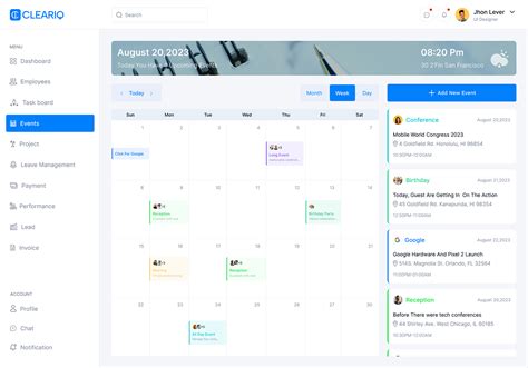Schedule Dashboard Ui Ux Design Behance