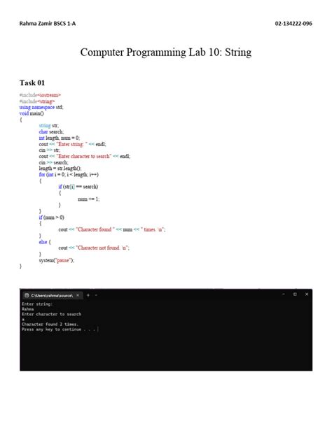 Rahmacplab 10 Pdf Computer Programming Software Engineering