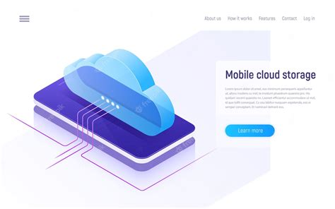 Premium Vector Cloud Storage And Technology Web Hosting Data Backup
