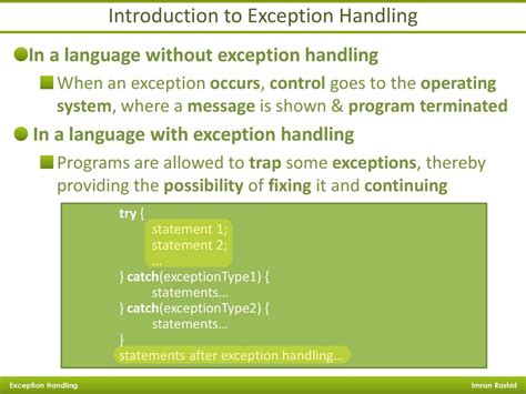 exception handling imran rashid cto at maniweber technologies ppt