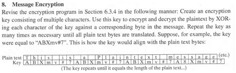 Solved 8 Message Encryption Revise The Encryption Program