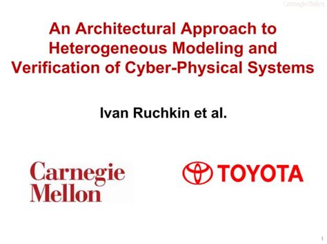 architectural approach to cps modeling the intuition pptx