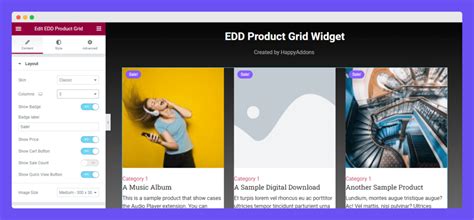 EDD Product Grid HappyAddons