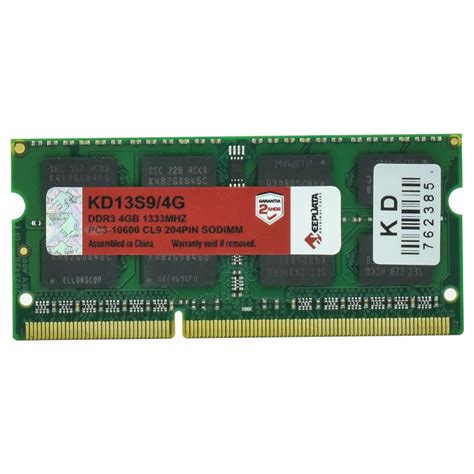 memória ram ddr3 4gb 1333mhz para notebook keepdata com 2 anos de garantia