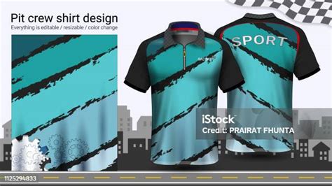 폴로 지퍼 T셔츠 착용 하 고 레이싱 복 카트 구 덩이 승무원 정비사 바지 등 의류 스포츠 유니폼 이랑 서식 파일 활성화에 대