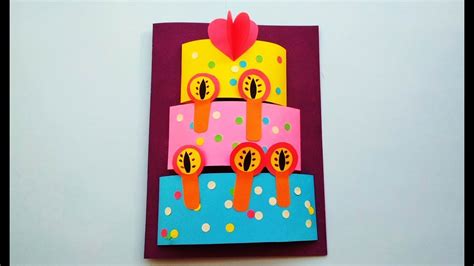 Как сделать открытку из цветной бумаги на день рождения маме папе