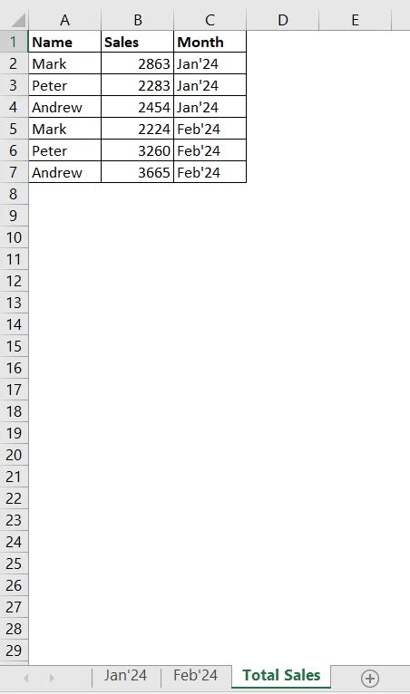 how to combine all sheets in excel xl automation