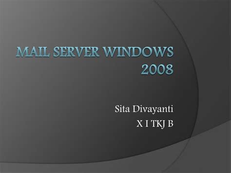 mail server windows 2008 ppt