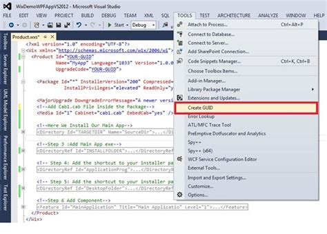 getting started with wix windows installer xml in vs2012