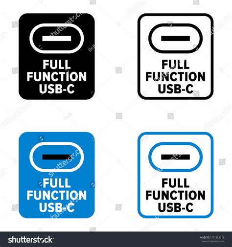 Full Function Usbc Connection System Information Stock Vector Royalty Free