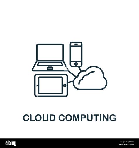 Cloud Computing Icon Line Simple Industry 4 0 Icon For Templates Web Design And Infographics