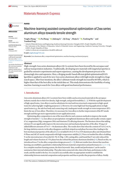 Pdf Machine Learning Assisted Compositional Optimization Of 2xxx