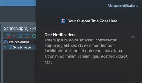 Delphi How To Make Windows Notification Display Application Title Instead Of EXE Filename