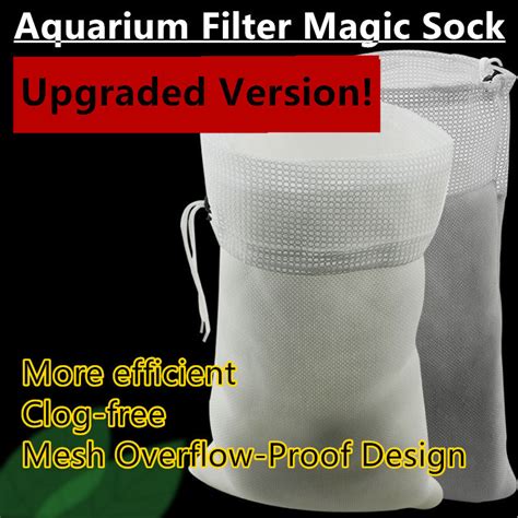 [upgraded] Aquarium Anti Overflow Magic Sock Filter Bag High Density Penapis Stokin Akuarium