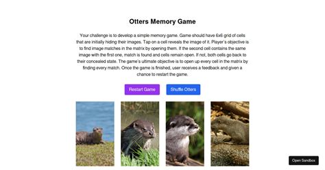 Memory Game Codesandbox
