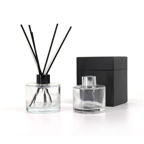 Luxury Empty Glass Reed Diffuser Bottle With Gold Gap