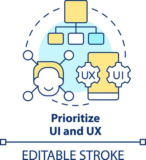 Prioritize UI And UX Concept Icon User Experience Mobile Website Development Abstract Idea