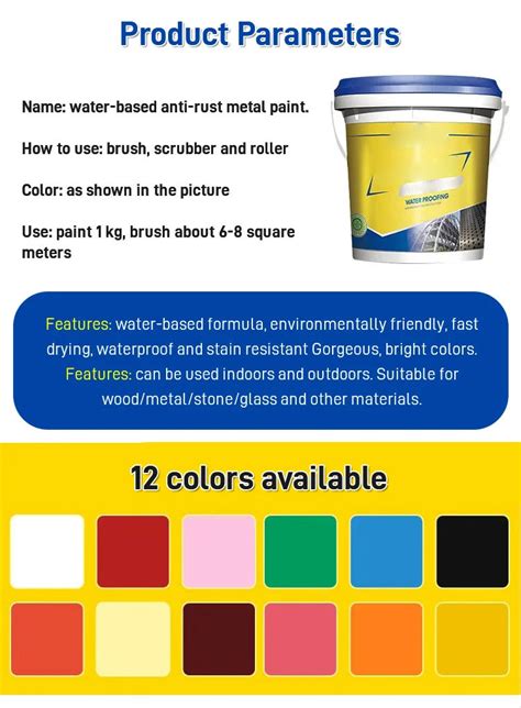 🔥2024 Pintura Antioxidante Al Agua Pintura Para Metales Firelye