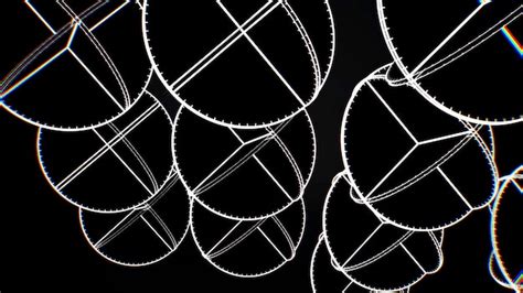 Premium Photo Animation Of Intersecting White Circles Abstract Animation Of Rotating Complex