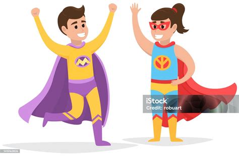 강한 슈퍼 맨은 세상을 구하기 위해 미소 짓고 날아갑니다 망토가있는 슈퍼 히어로 의상의 용감한 캐릭터 볼테르 인조에 대한 스톡 벡터 아트 및 기타 이미지 Istock