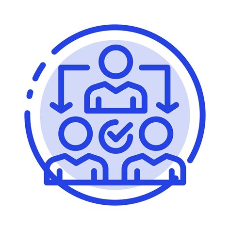 Assignment Delegate Delegating Distribution Blue Dotted Line Line Icon 14333502 Vector Art At