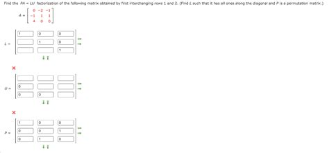 Solved Find The Pa Lu Factorization Of The Following