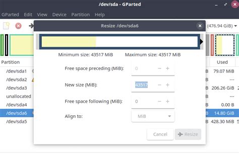 resizing partitions linux4noobs