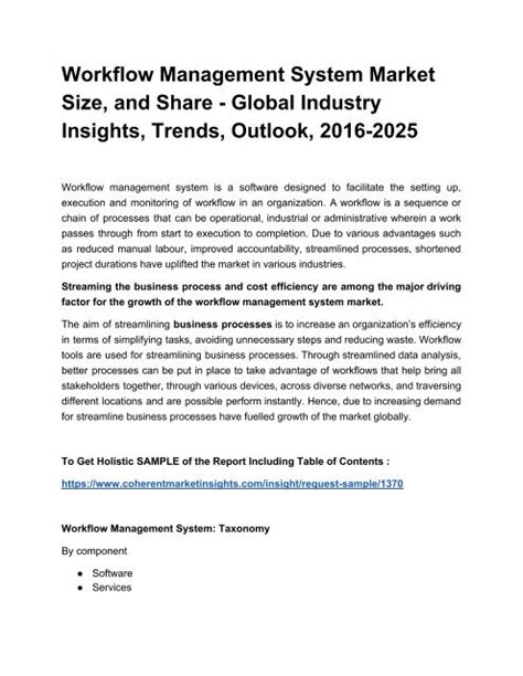 Workflow Management System Market