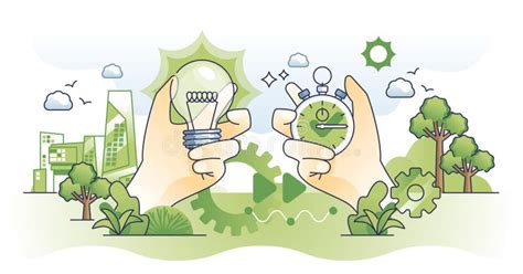 Productivity Hacks As Fast And Effective Work Management Outline Concept Stock Vector