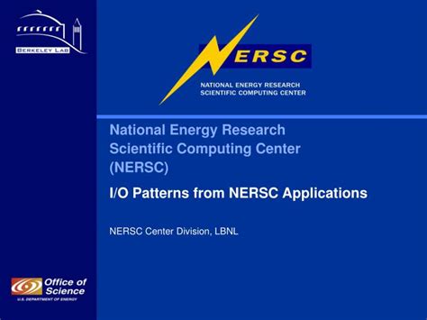 ppt national energy research scientific computing center nersc