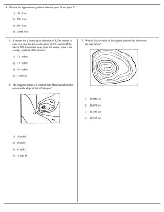 Contour Map Hw Problems PDF
