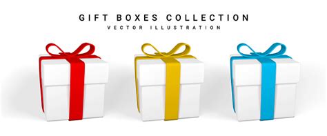 3d 렌더링 및 활 메쉬 사실적인 선물 상자에 의해 그립니다 흰색 배경에 그림자가 분리된 용지 함 벡터 일러스트레이션 3차원 형태에 대한 스톡 벡터 아트 및 기타 이미지