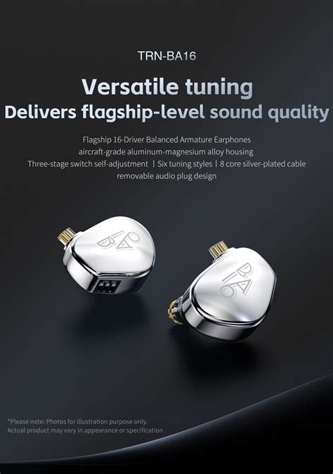 Trn Ba16 Flagship 16 Driver Balanced Armature In Ear Earphone
