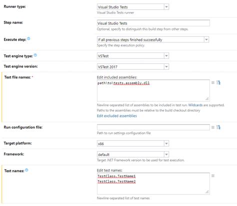 Unit Testing Teamcity Visual Studio Tests Build Step To Run Single Test Stack Overflow
