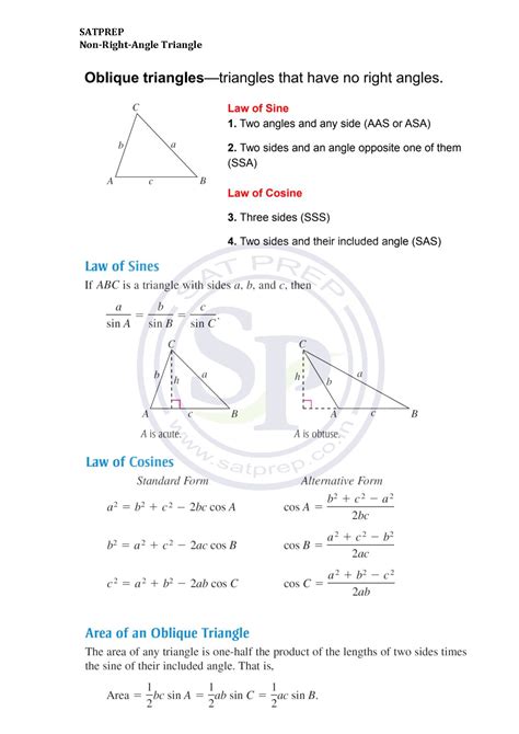 Non Right Angle Triangle Not A Right Triangle Is An Oblique Triangle
