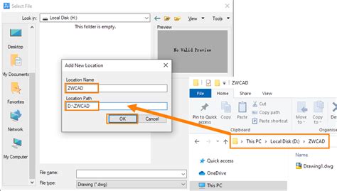 ★how To Create Commonly Open Locations In Open Dialog Of Zwcad Technical Knowledge Base En
