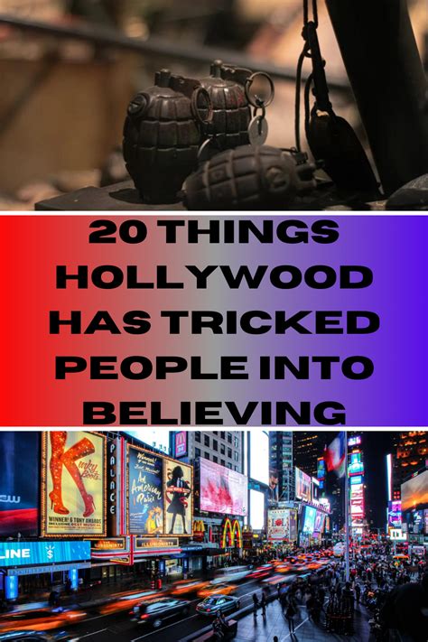 20 things hollywood has tricked people into believing – Artofit