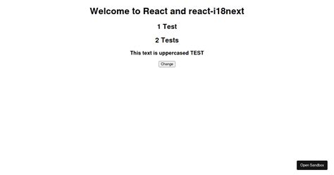 I N Change Language Codesandbox