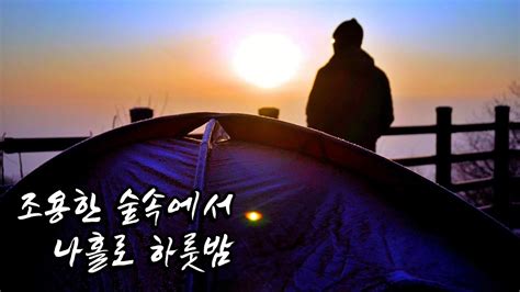 아무도 없는 겨울 숲속에서 하룻밤 문형산 백패킹 솔로백패킹 데카트론 트렉100 Youtube