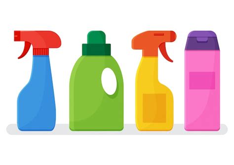 Detergentes Quimicos Conjunto De Botellas Coloridas Agente De Limpieza