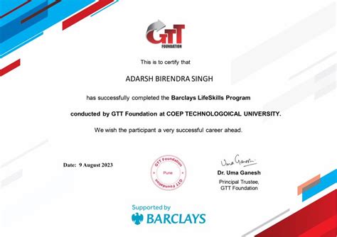 Adarshkumar Singh On Linkedin Barclayslifeskills Personalgrowth