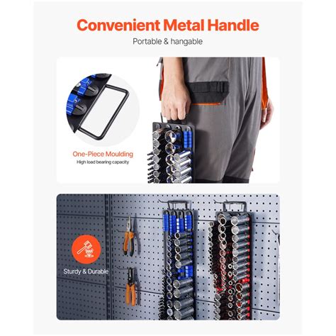 Newly Upgraded Portable Socket Organizer Set 2pcs 160 Clips Steel