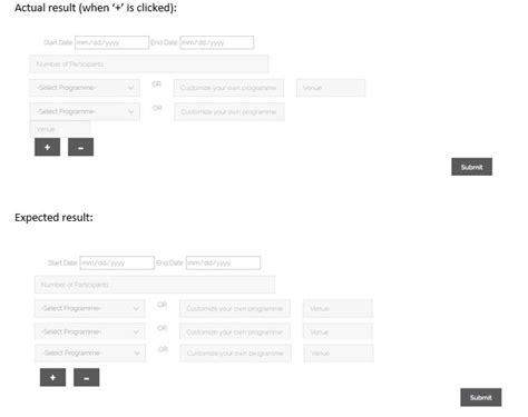 Javascript How To Add In On Button Click Html And Jquery Stack Overflow