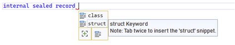 autocompletion suggests `struct` after `sealed record` · issue 64465