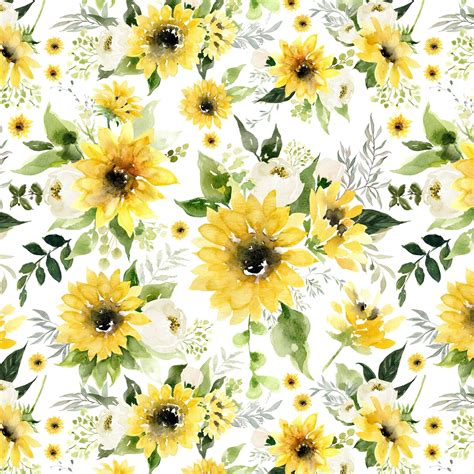Sunflowers And Roses Fabric By The Yard Quilting Cotton Knit Jersey