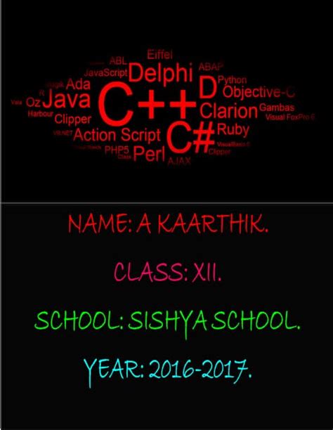 Computer Science Investigatory Project Class 12 Pdf