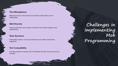 challenges in implementing mob programming ppt template acp