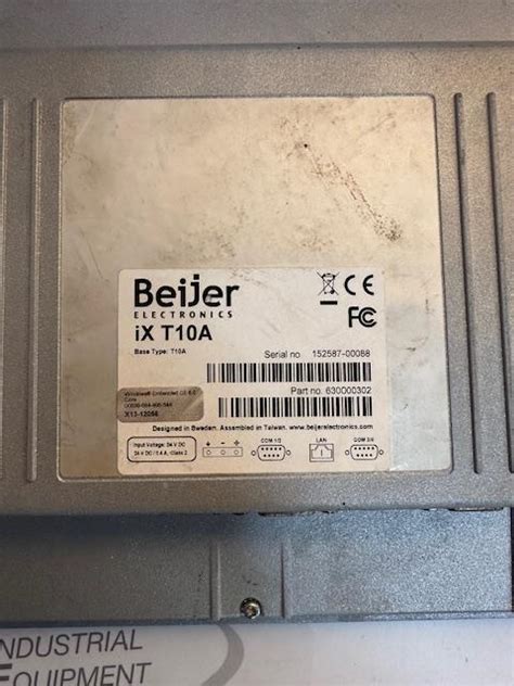 Beijer Ix T10a Hmi Panel Fus Industrial